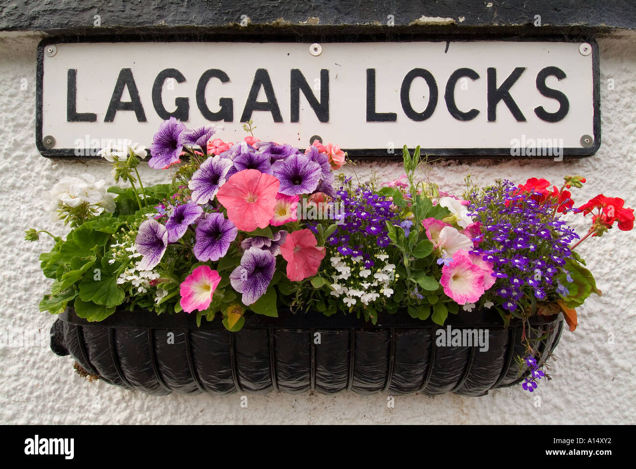 Laggan Locks Sign Stock Photo - Alamy
