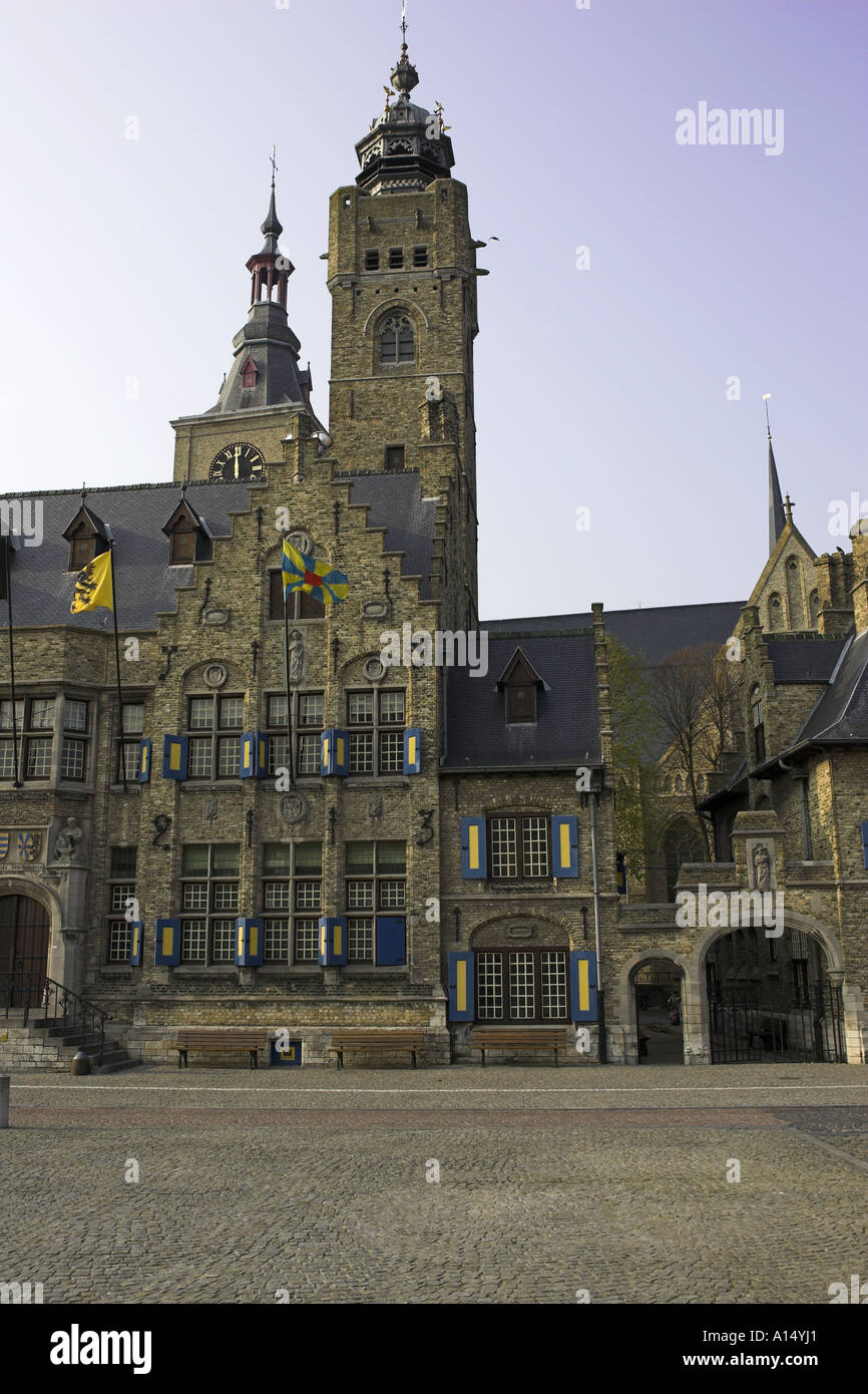 Restored Town Hall Diksmuide Flanders Belgium Stock Photo - Alamy