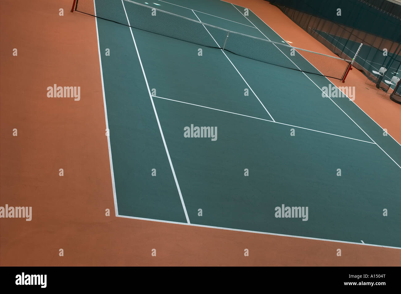 Indoor Tennis Court Stock Photo - Alamy