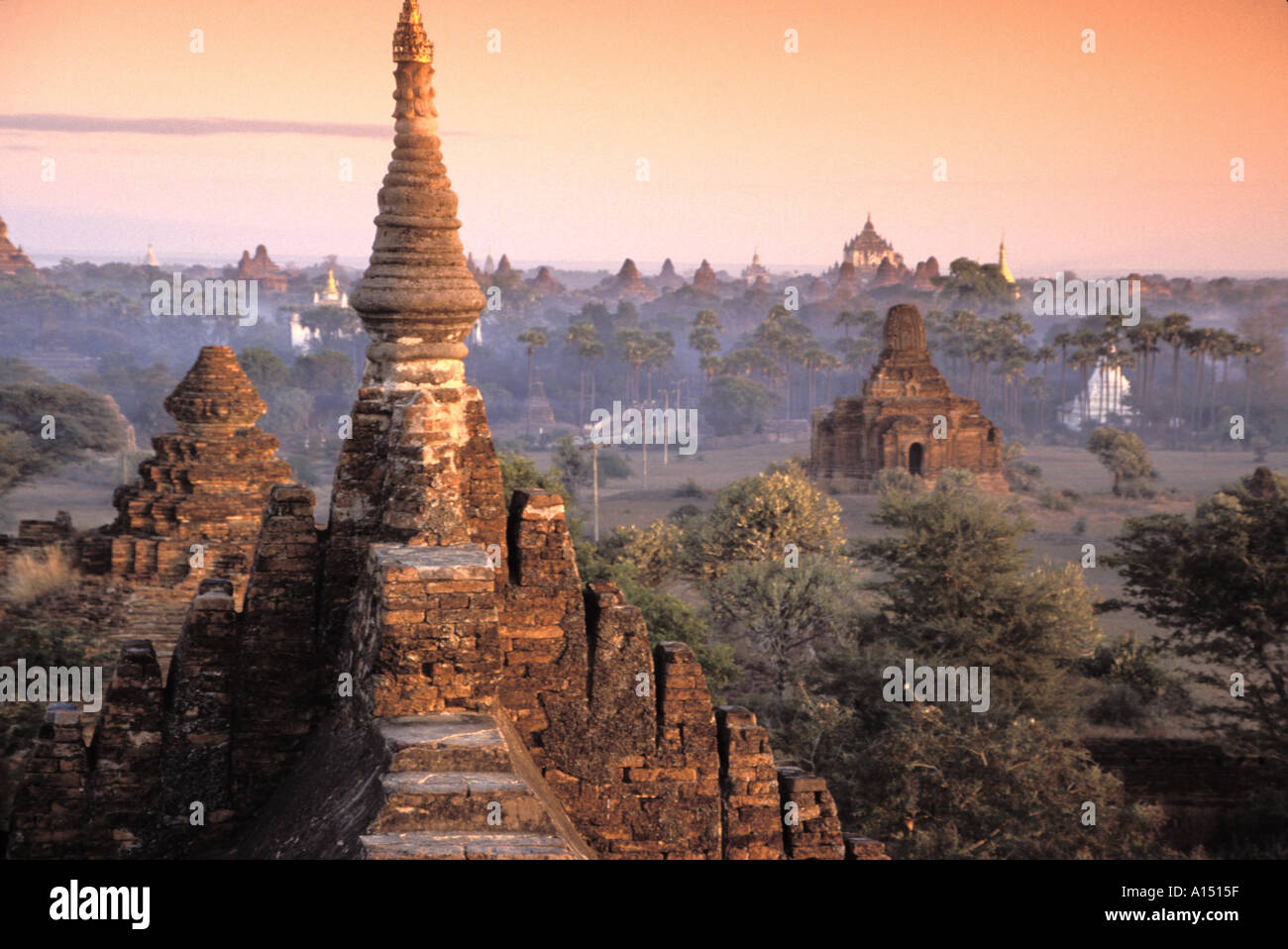 Bagan at sunrise Stock Photo - Alamy
