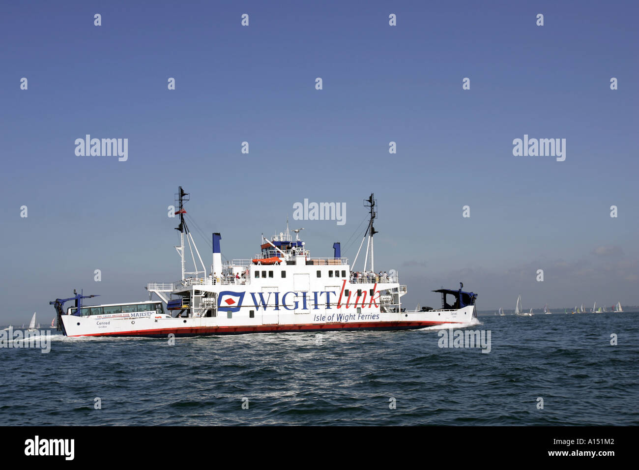 Wightlink Ferry Yarmouth to Lymington England Stock Photo - Alamy