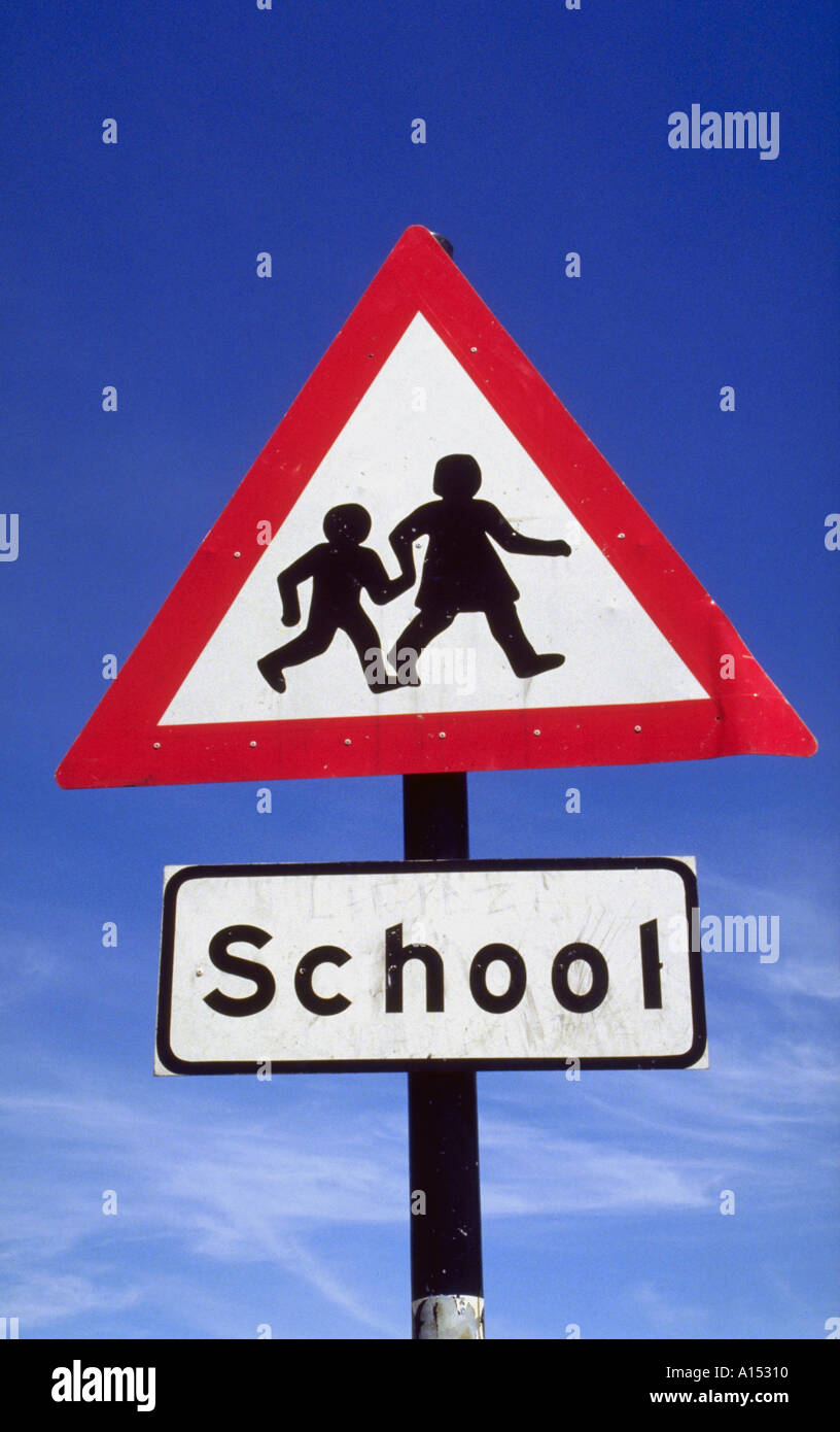 School traffic sign Stock Photo - Alamy