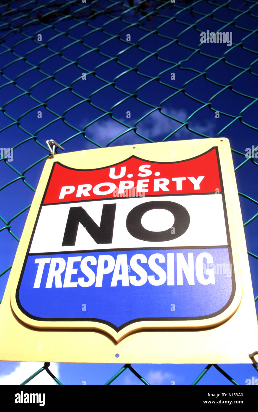 No trespassing us government property hi-res stock photography and ...