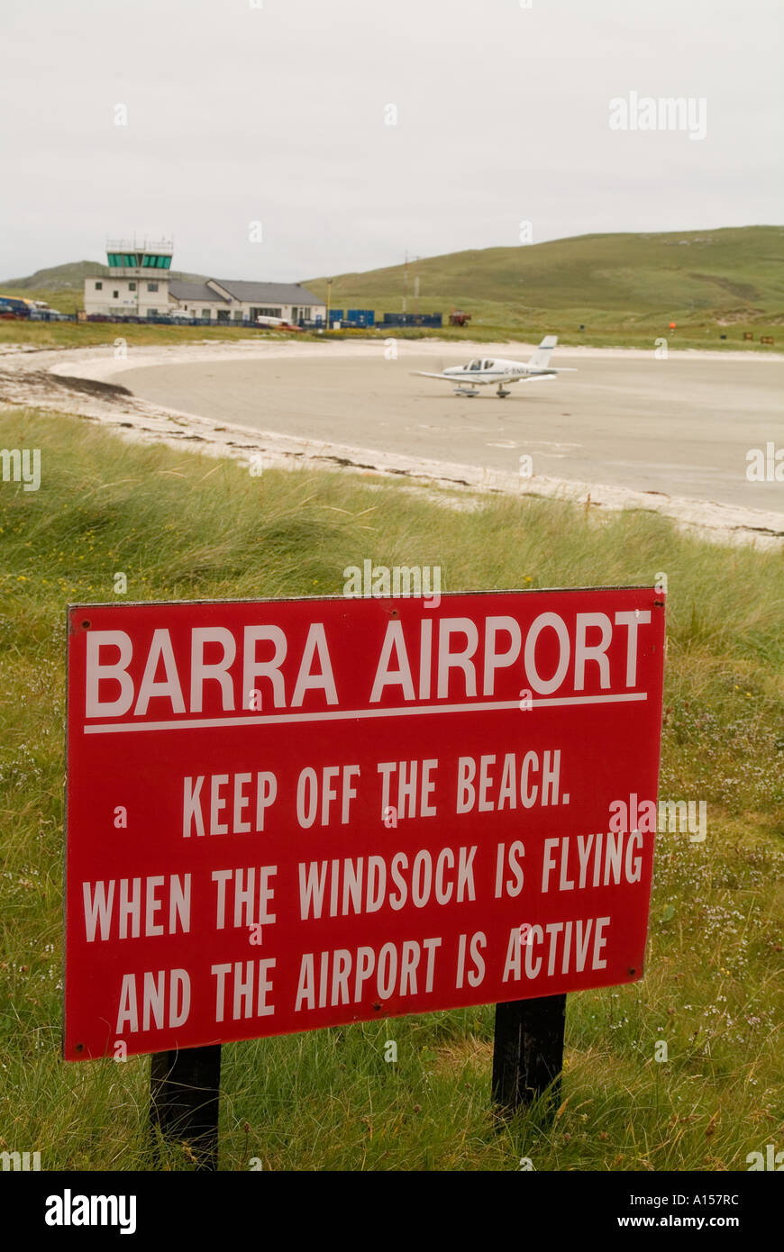 Barra airport sign hi-res stock photography and images - Alamy