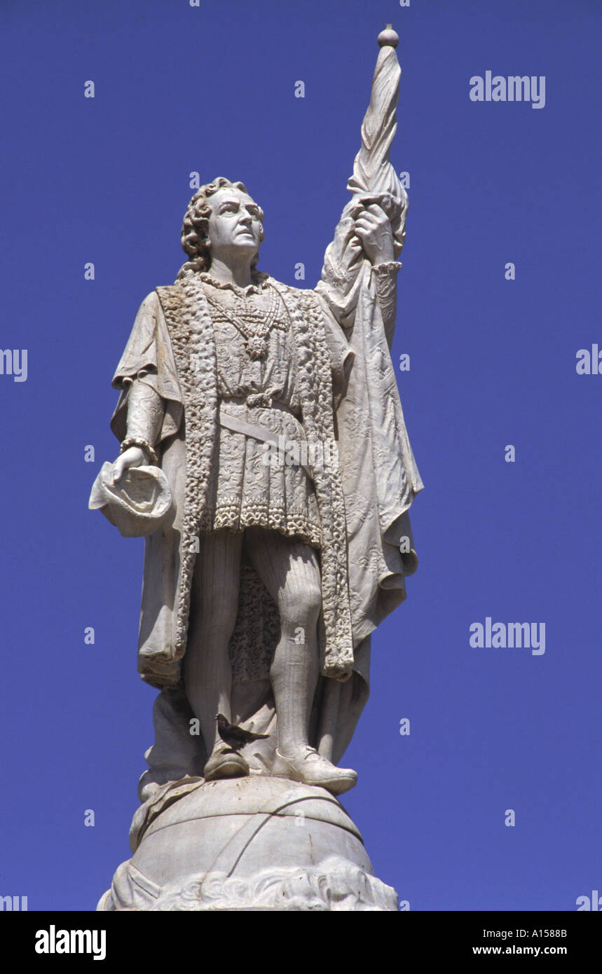 Statue of Christopher Columbus in San Juan Puerto Rico Caribbean K ...