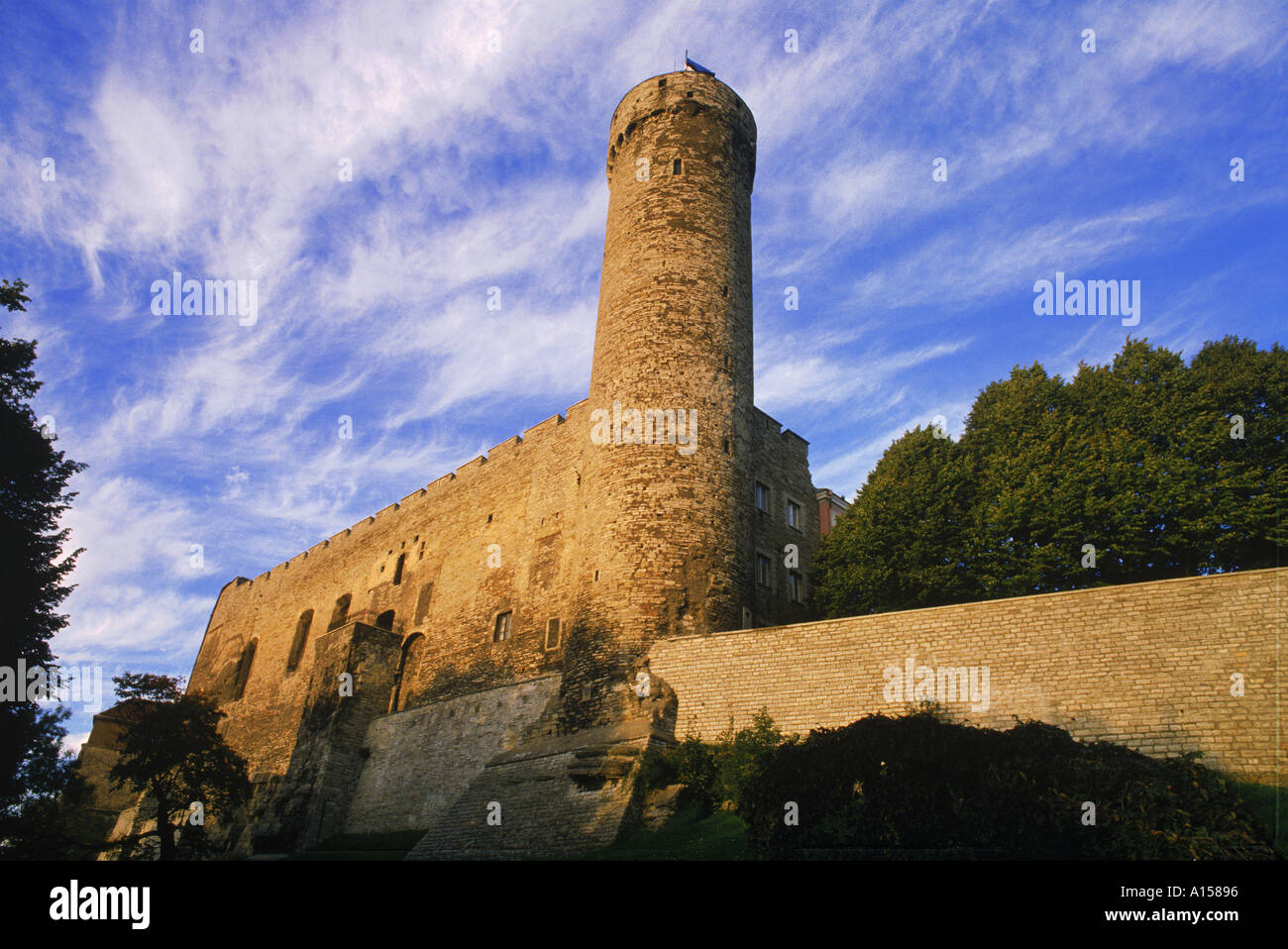 The Pikk Hermann Tower part of the Toompea Castle Tallinn Estonia K ...