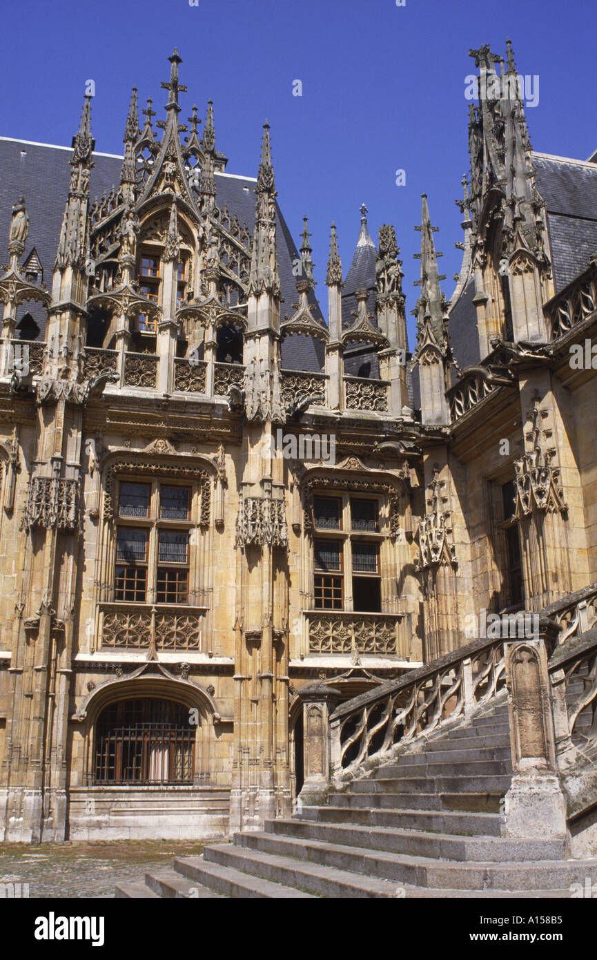 Flamboyant gothic architecture of the C14th Palais de Justice in the ...