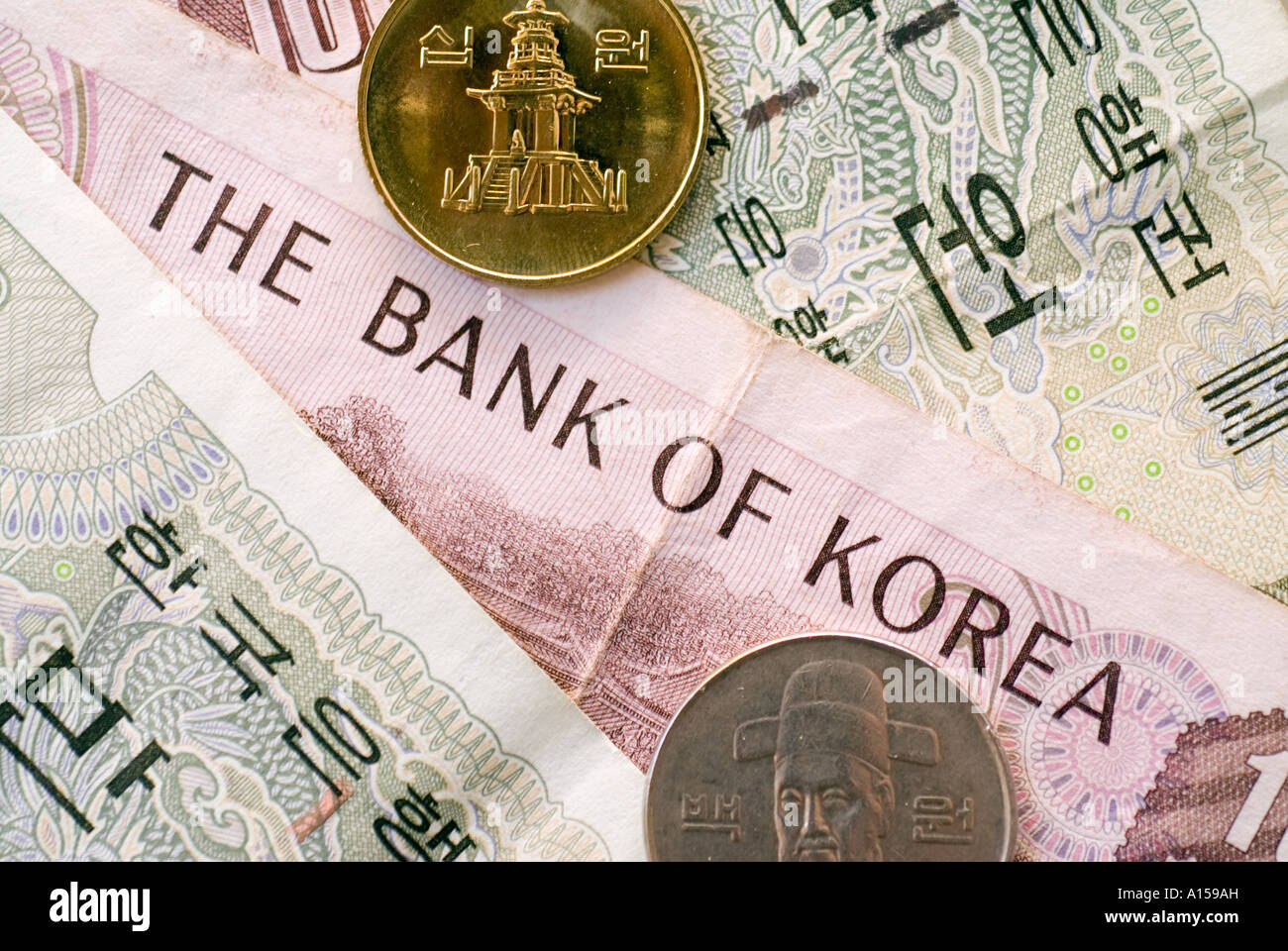 Money from Korea Stock Photo - Alamy