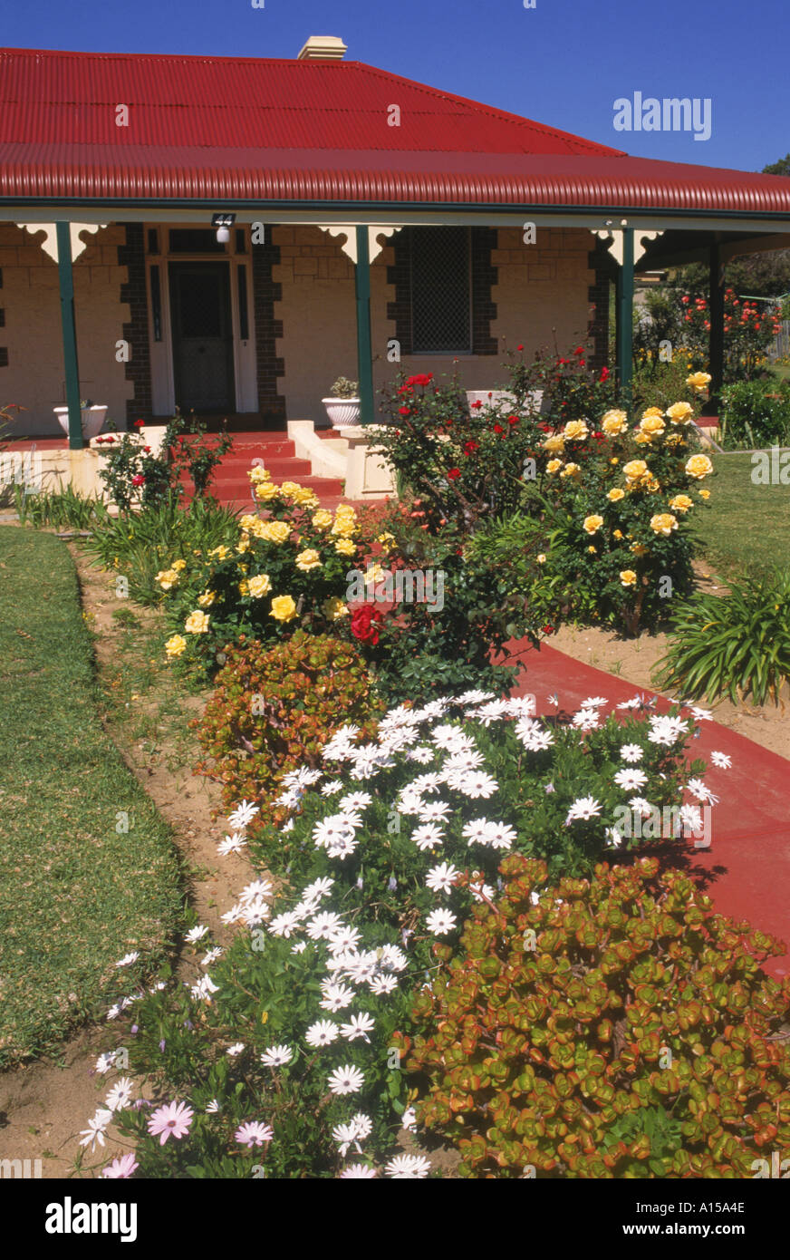 A rural house and garden at Narrogin Western Australia K Gillham Stock ...