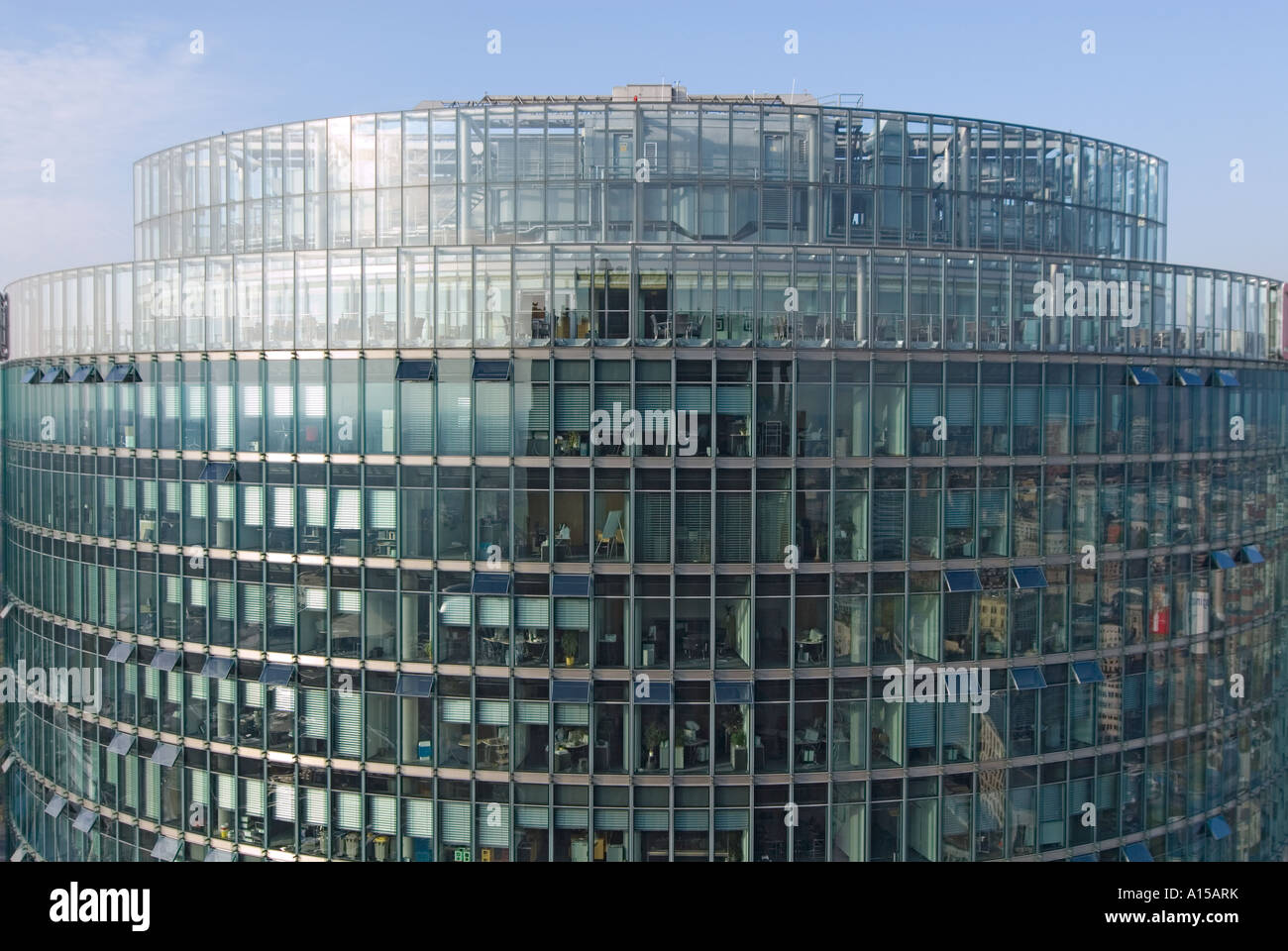 View from the Daimler Chrysler building to the DB Tower at the ...