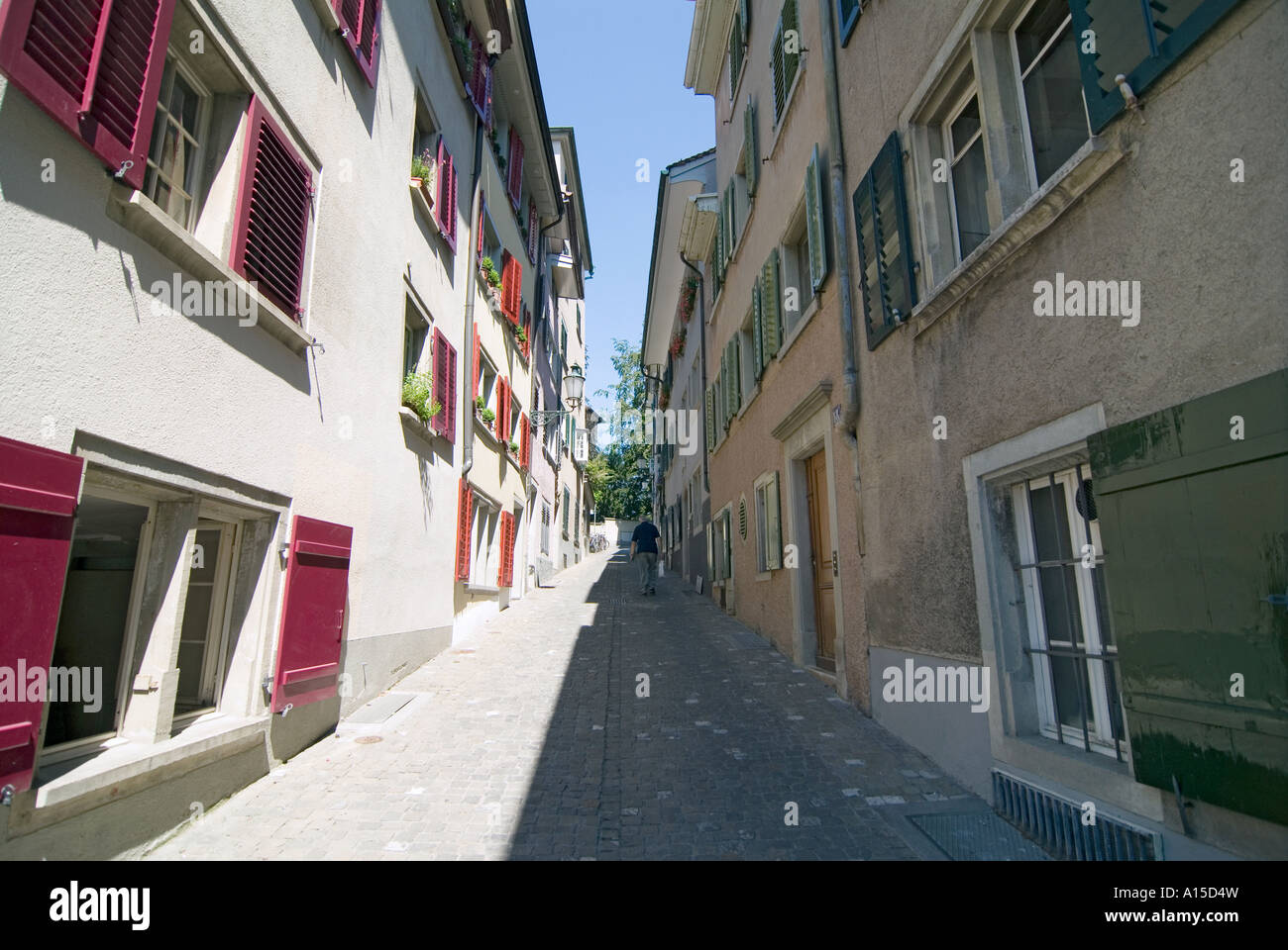 Old lane in Zurich Stock Photo - Alamy