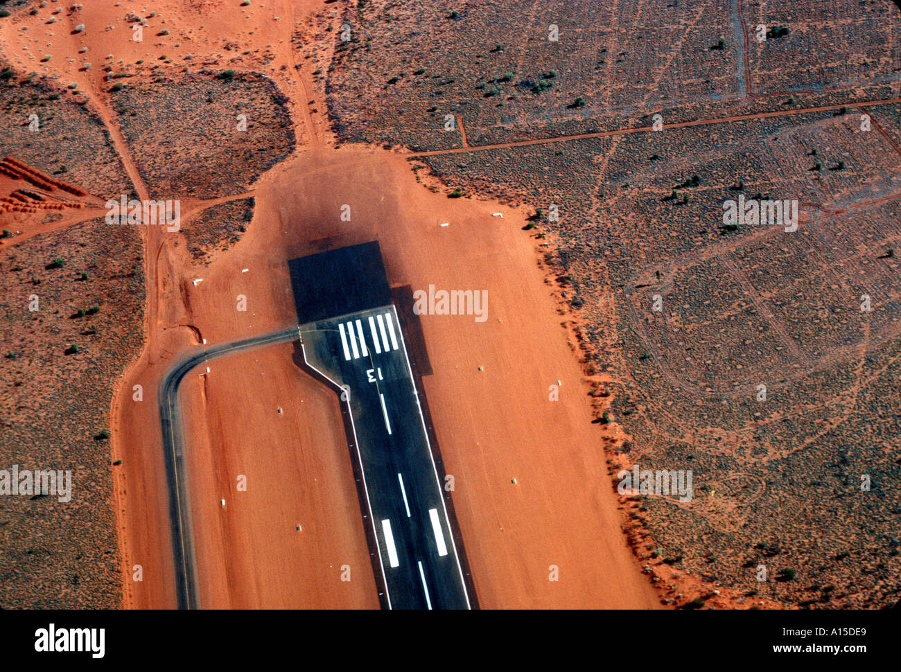 IFR RUNWAY MARKERS AYERS ROCK NORTHERN TERRITORY AUSTRALIA Stock Photo ...