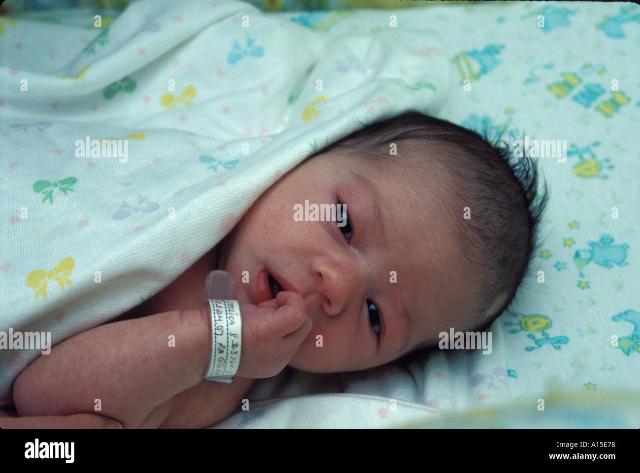 NEW BORN FEMALE CHILD Stock Photo - Alamy