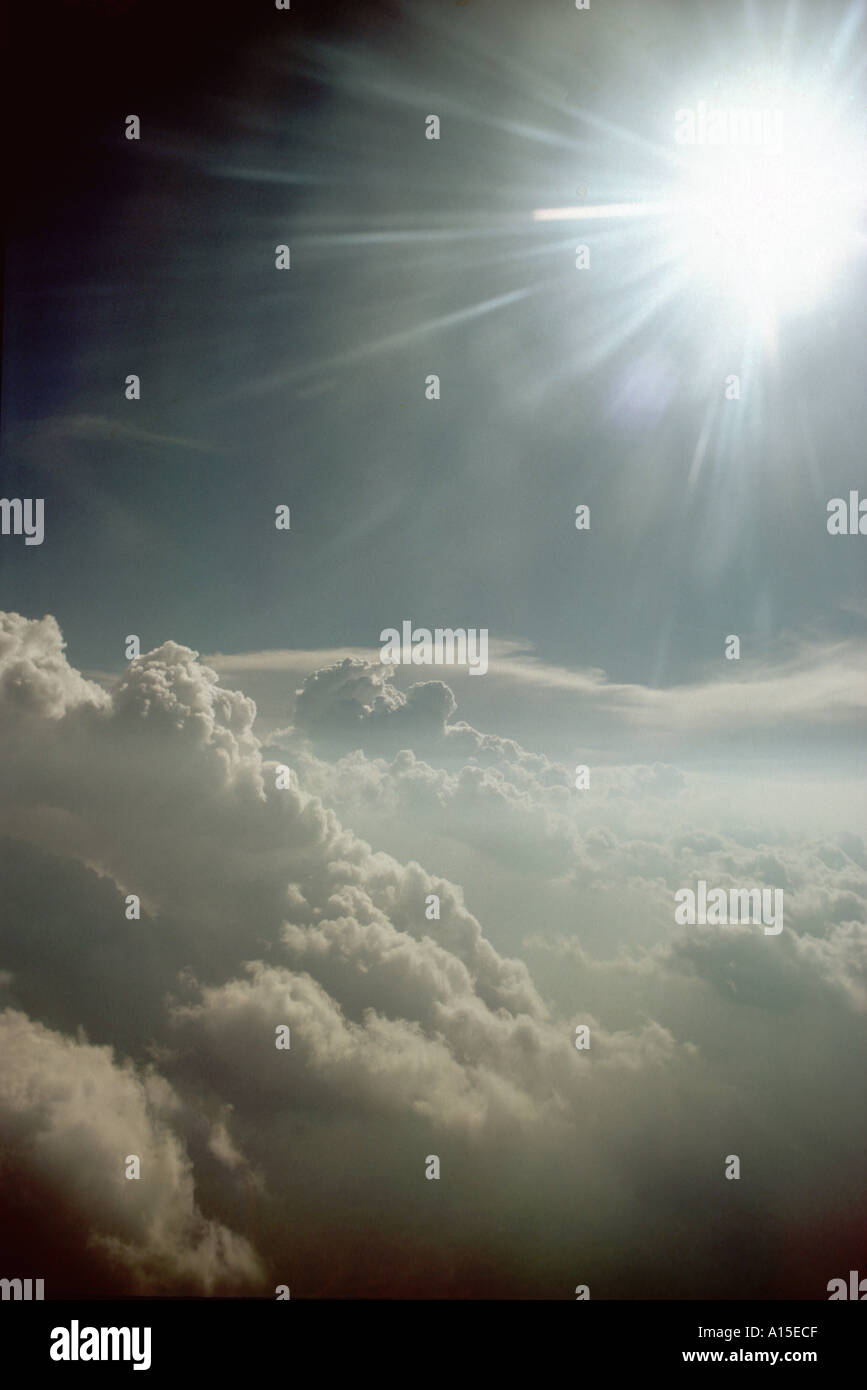 SUN AND CLOUDS AT 35 000 FEET Stock Photo - Alamy