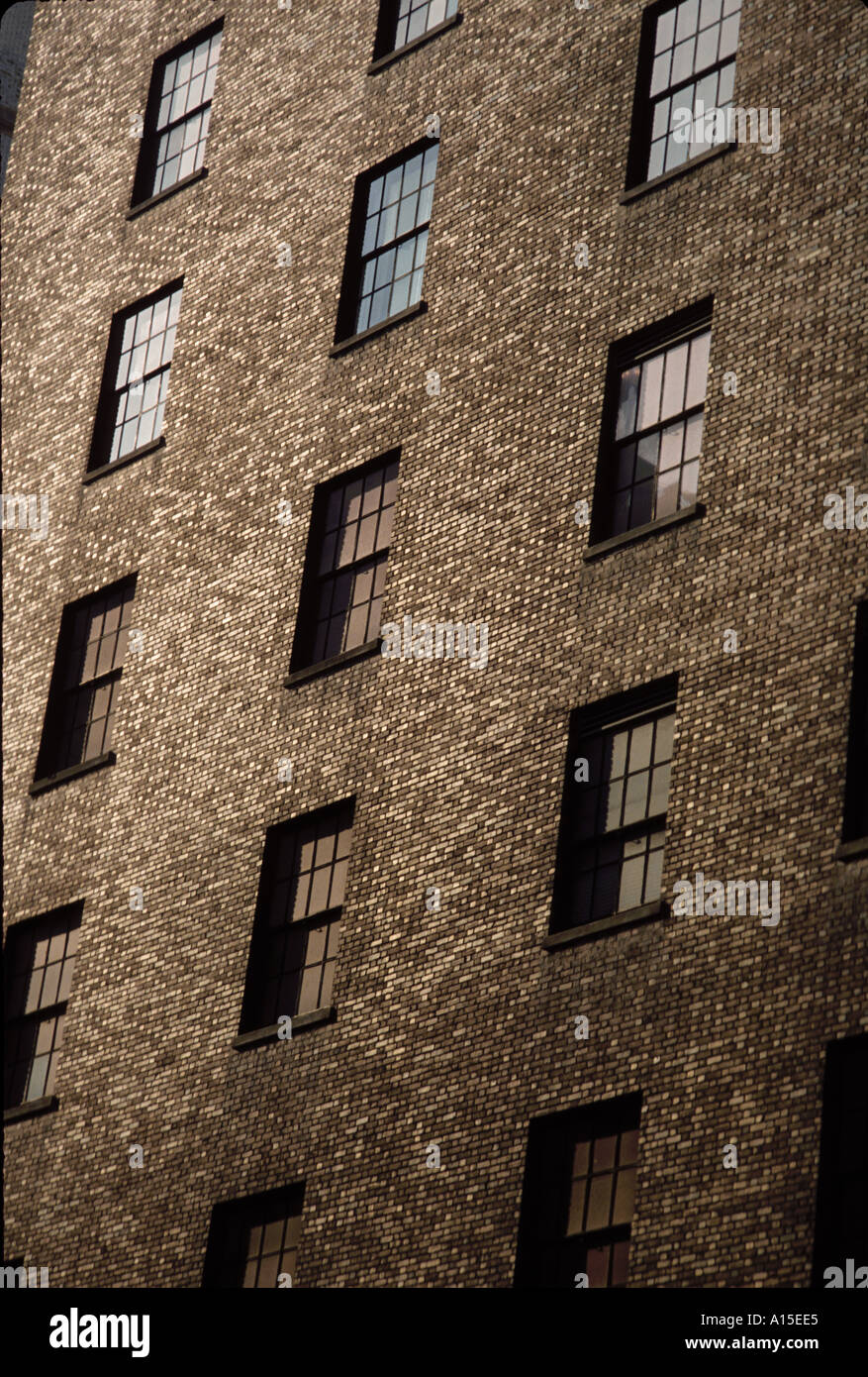 USA NEW YORK NEW YORK CITY MANHATTAN WINDOWS OF APARTMENT BUILDING ...