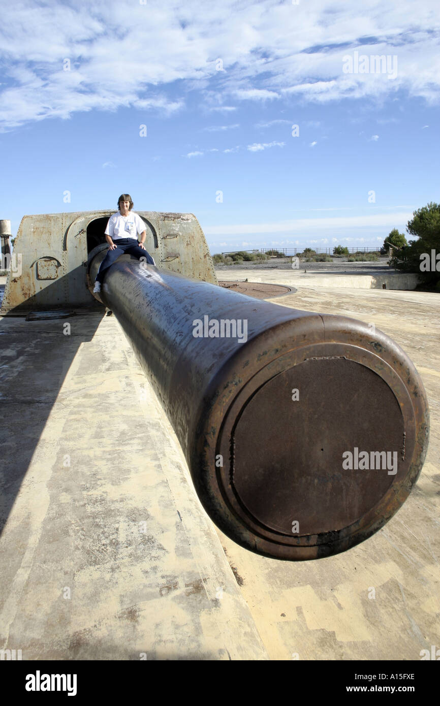 Vickers 381mm coastal cannon at Portman Calblanque National Park Murcia ...