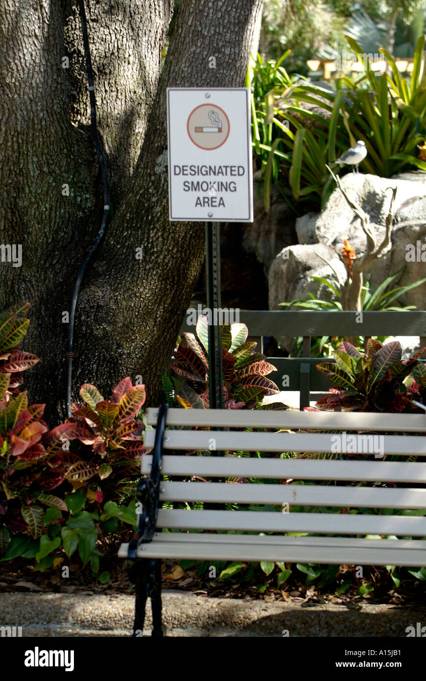 Designated smoking area outside Stock Photo - Alamy