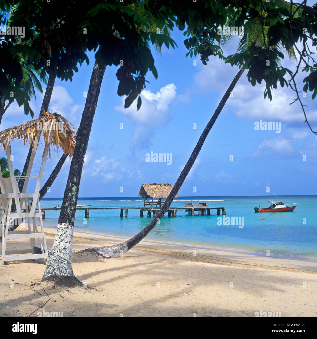 PIGEON POINT BEACH TOBAGO Stock Photo - Alamy