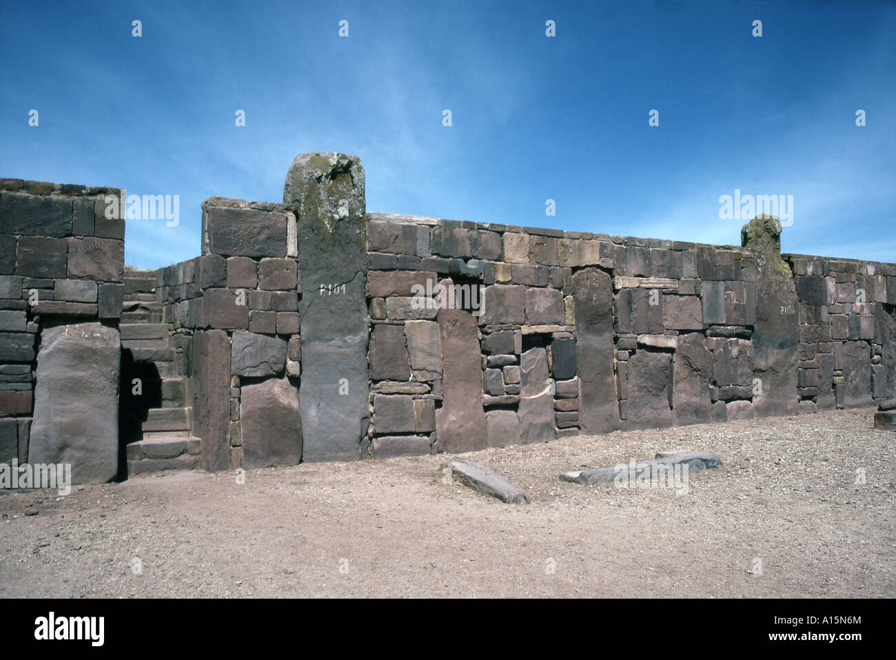 Kalassasaya Temple Bolivia Stock Photo - Alamy