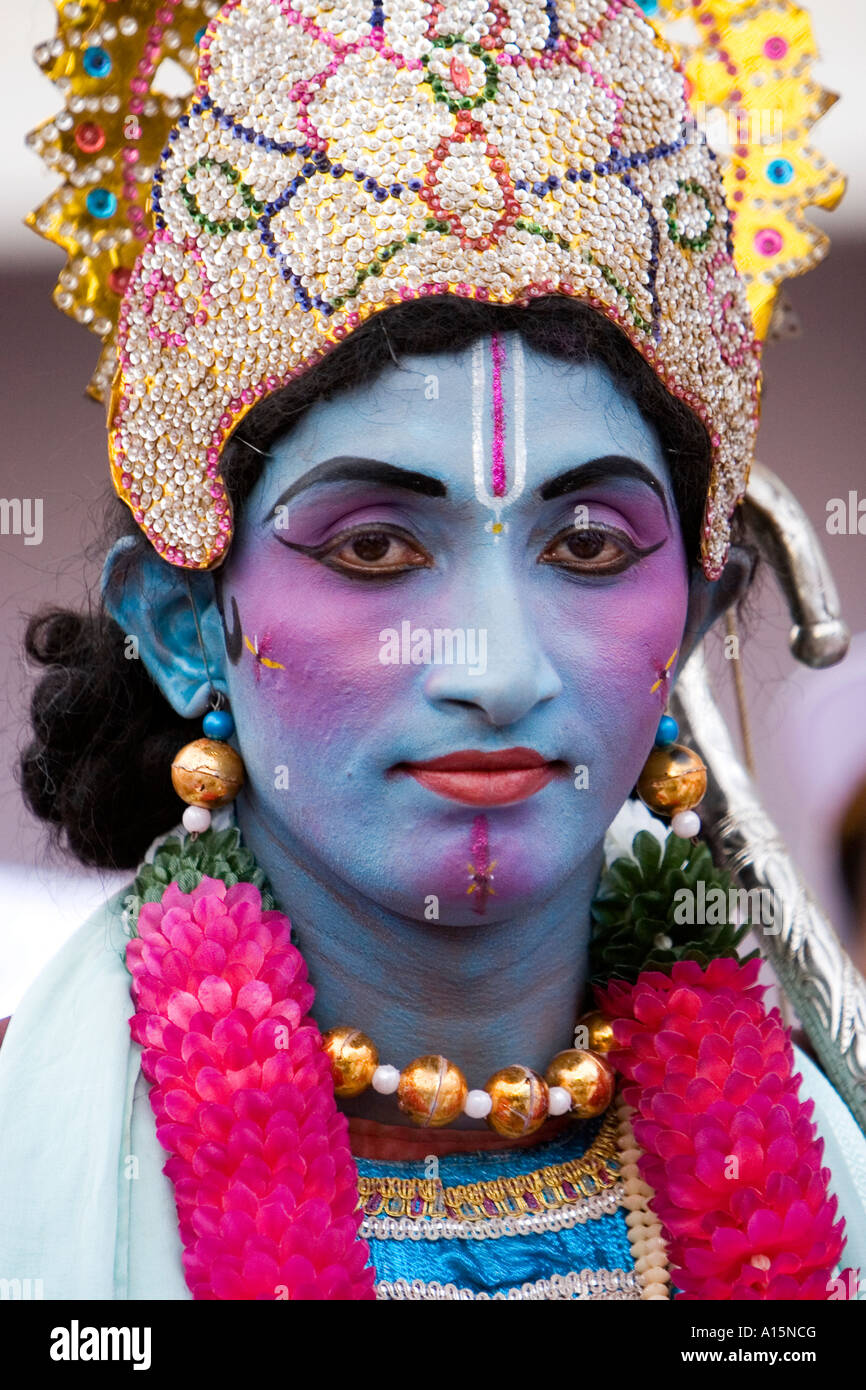 Indian street performer dressed as Lord Rama Stock Photo - Alamy