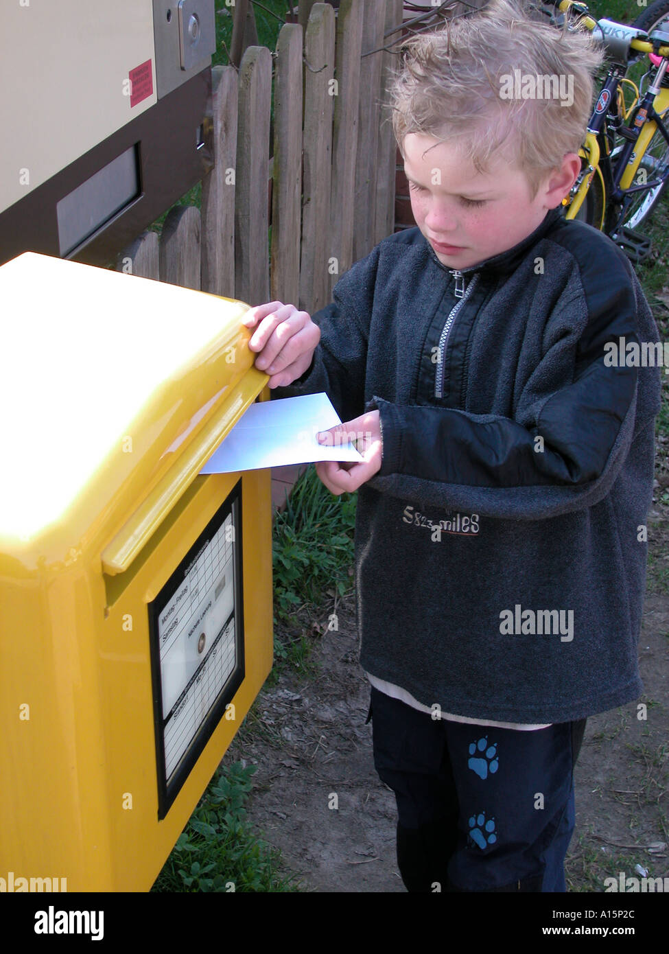 child at the post box Stock Photo - Alamy