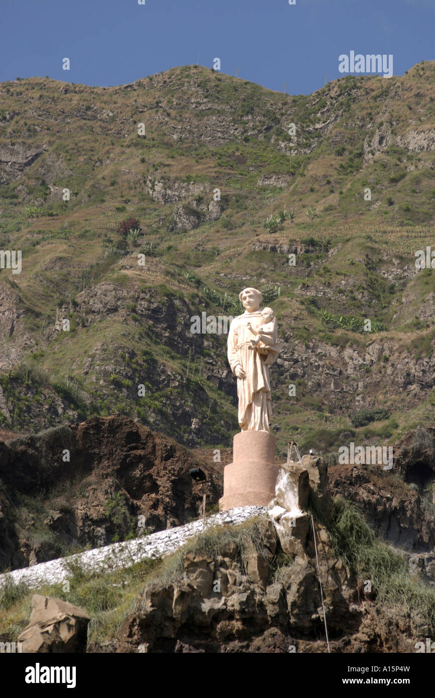 Cape Verde islands. Santo Antao. Paul. Sao Antonio statue Stock Photo ...