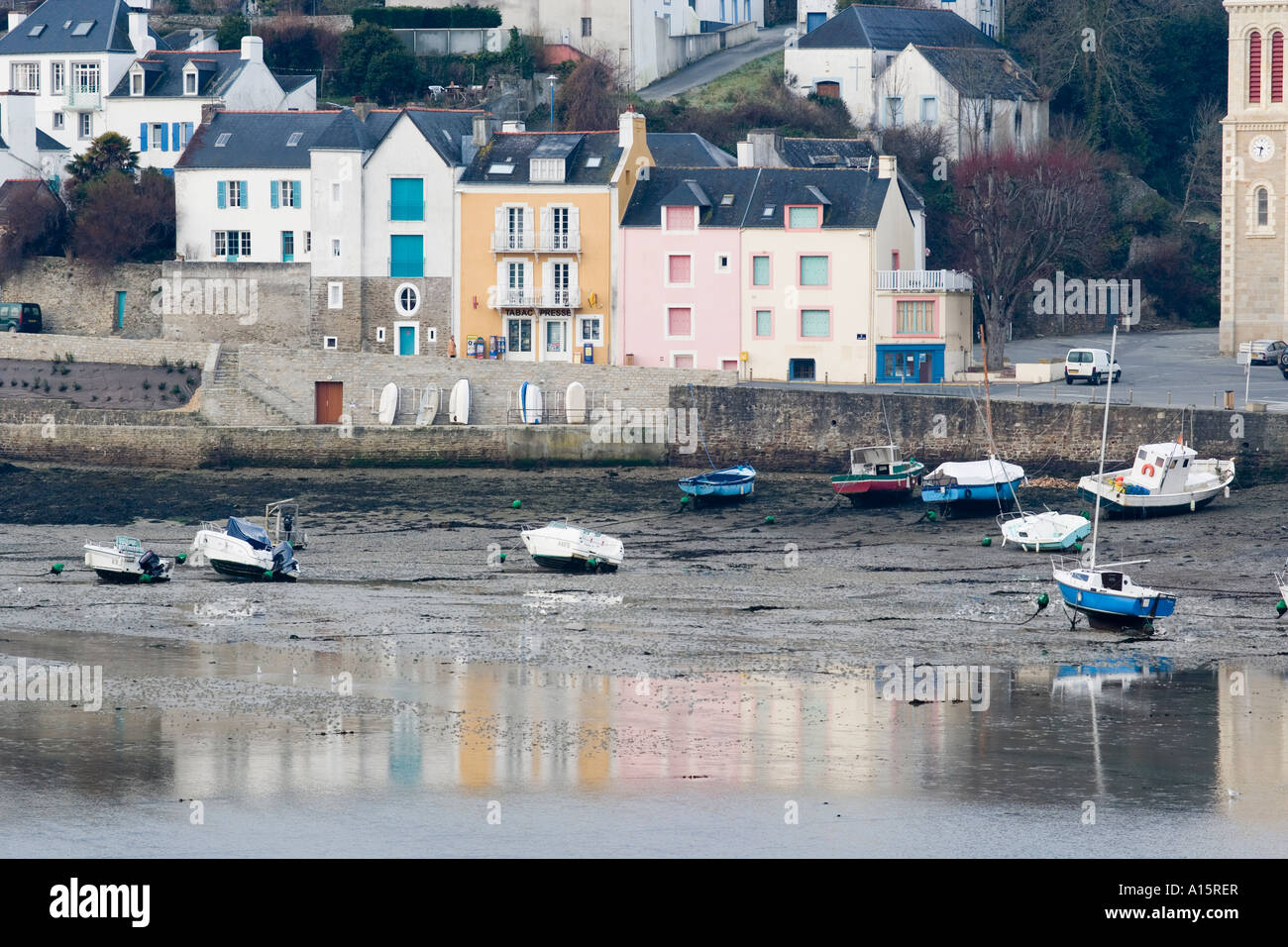 Port of sauzon. Belle île en mer Brittany. France Stock Photo - Alamy