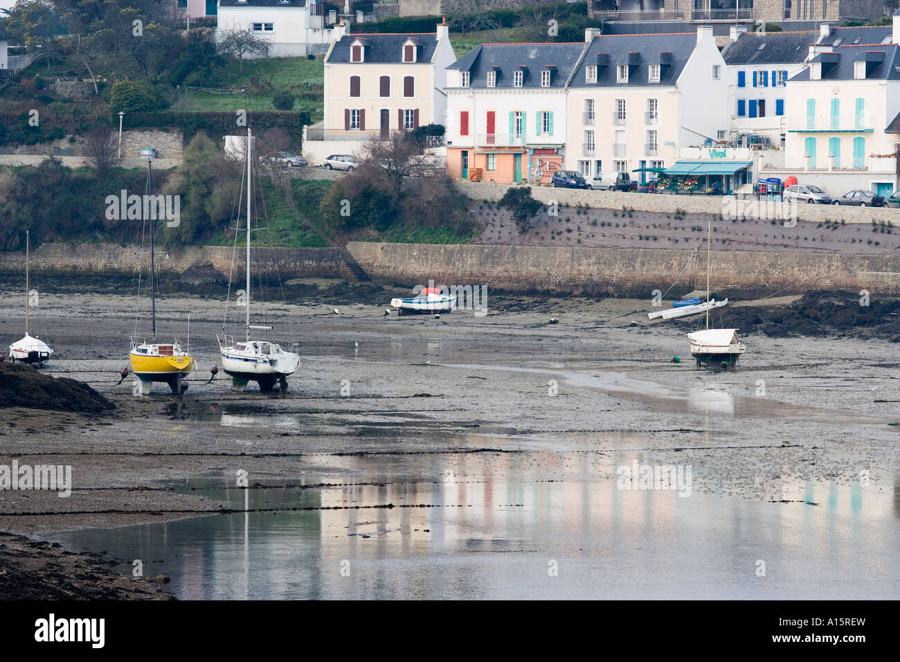 Port of Sauzon. Belle île en mer Brittany. France Stock Photo - Alamy