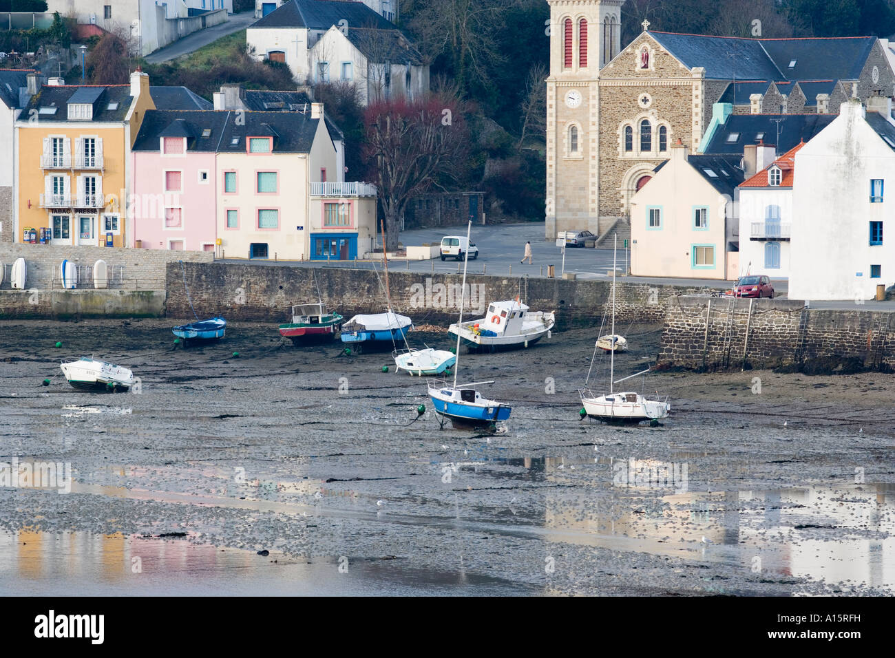 Port of Sauzon. Belle île en mer Brittany. France Stock Photo - Alamy