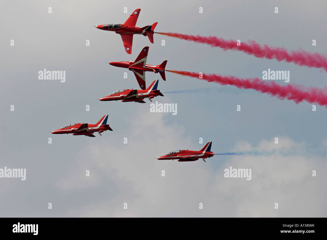 Red Arrows breaking pair Stock Photo - Alamy