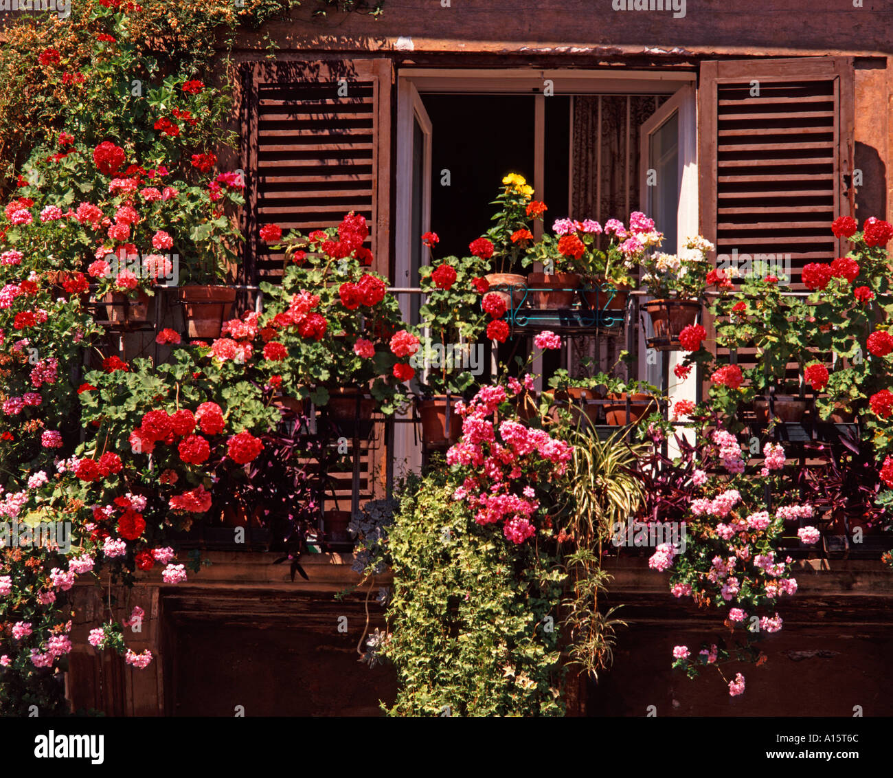 Floral balcony display hi-res stock photography and images - Alamy