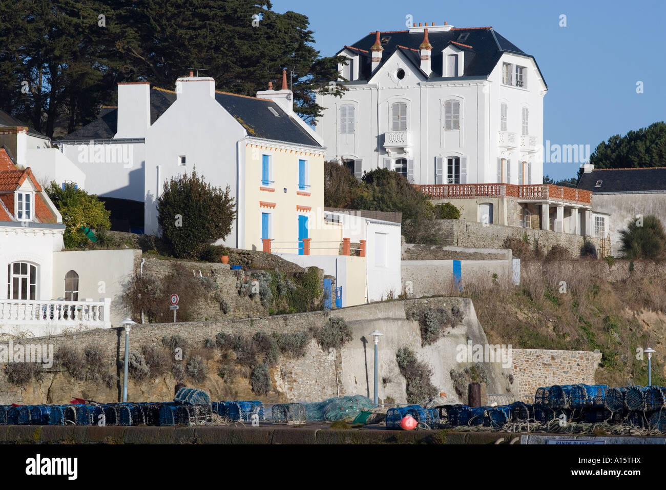 Port of sauzon. Belle île en mer island Brittany France Stock Photo - Alamy