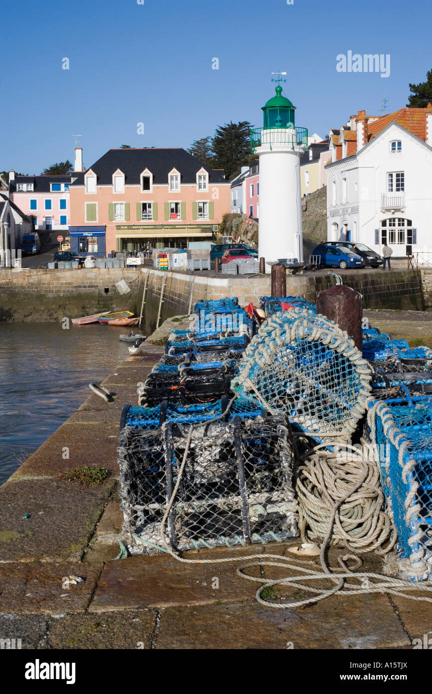Port of Sauzon. Belle île en mer island. Brittany. France Stock Photo ...
