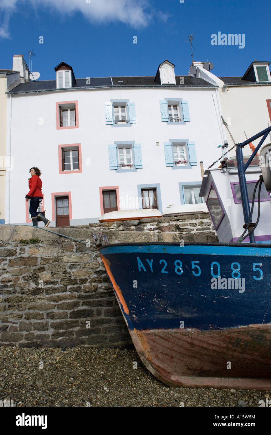 Sauzon. Belle Île en Mer island Morbihan. Brittany France Stock Photo ...