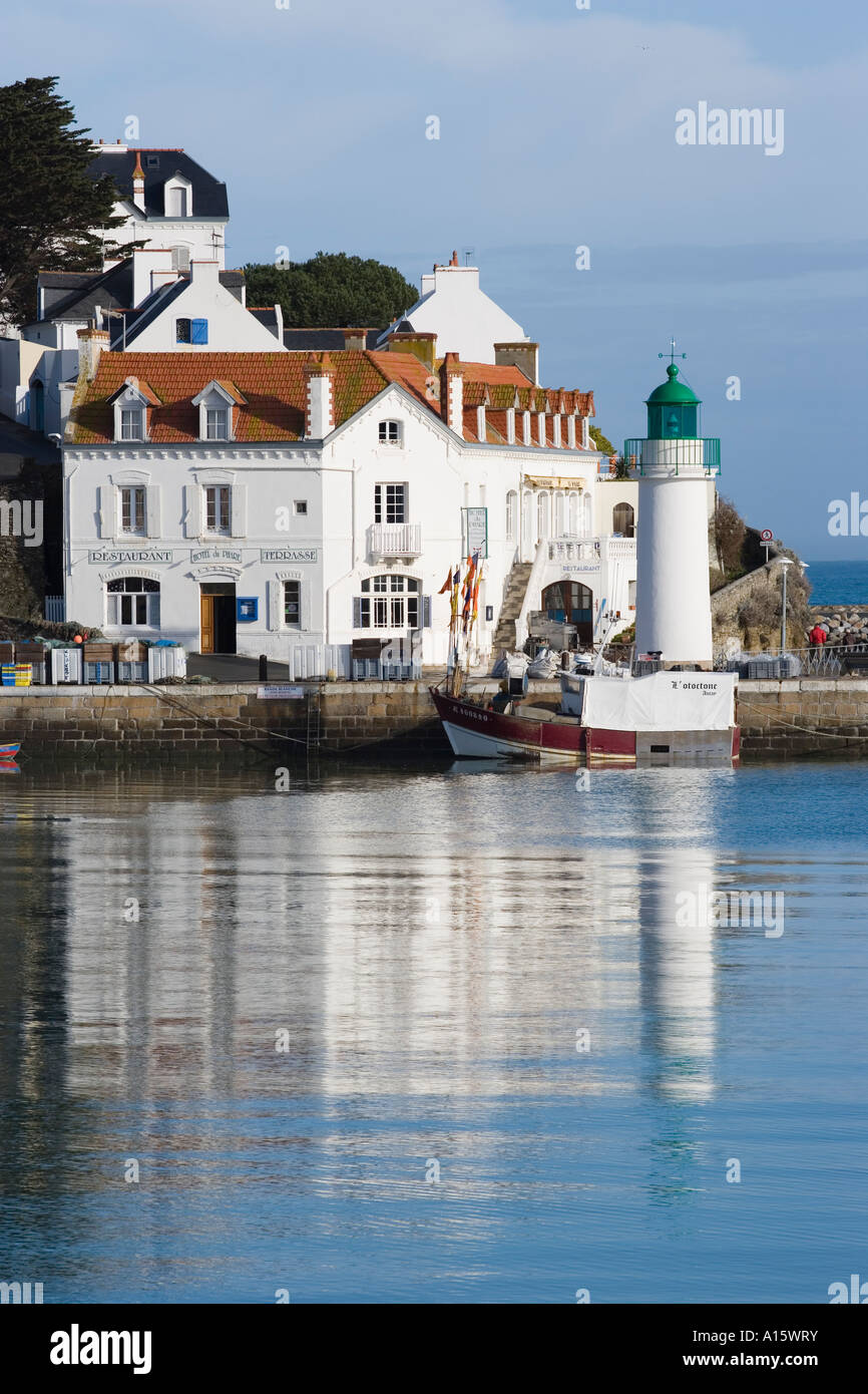 Port of Sauzon Belle île en mer island. Brittany. France Stock Photo ...
