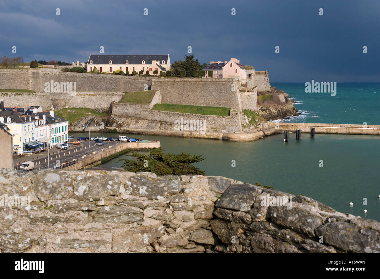 Port of Le Palais. Citadelle Vauban. Fortification Vauban. Brittany ...