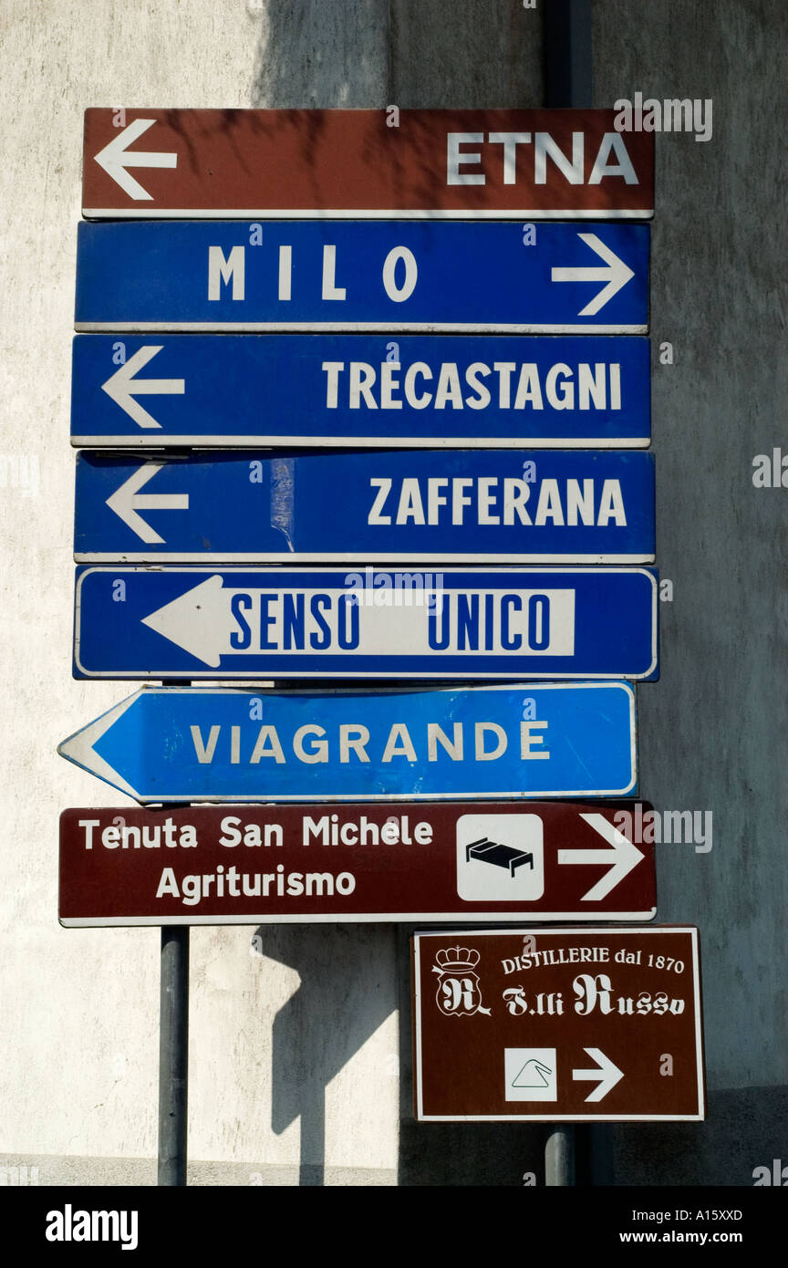 Etna Milo Sicily Sicilian Italy Italian volcano Stock Photo - Alamy