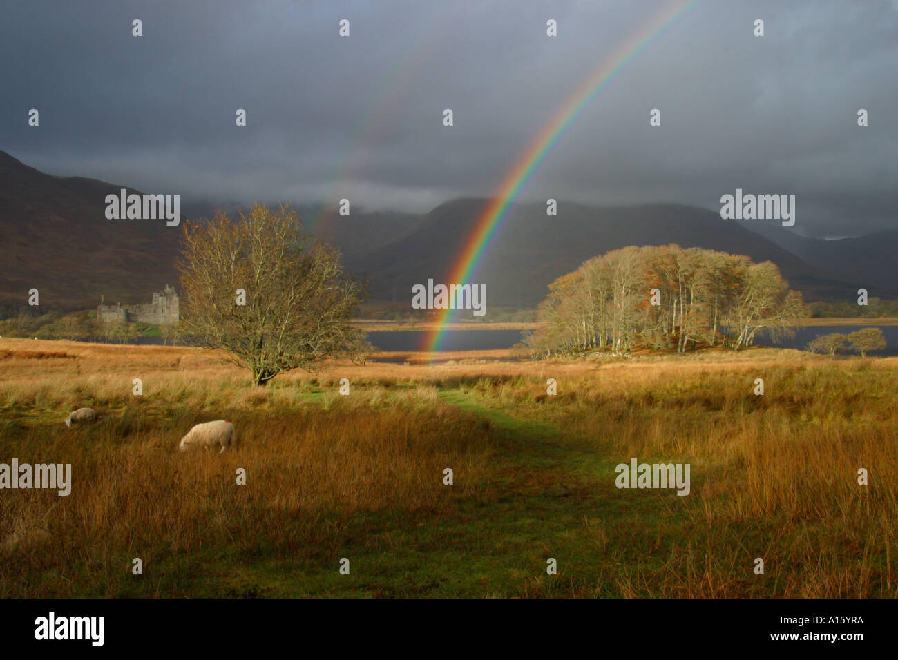 Misty hills and rainbow hi-res stock photography and images - Alamy