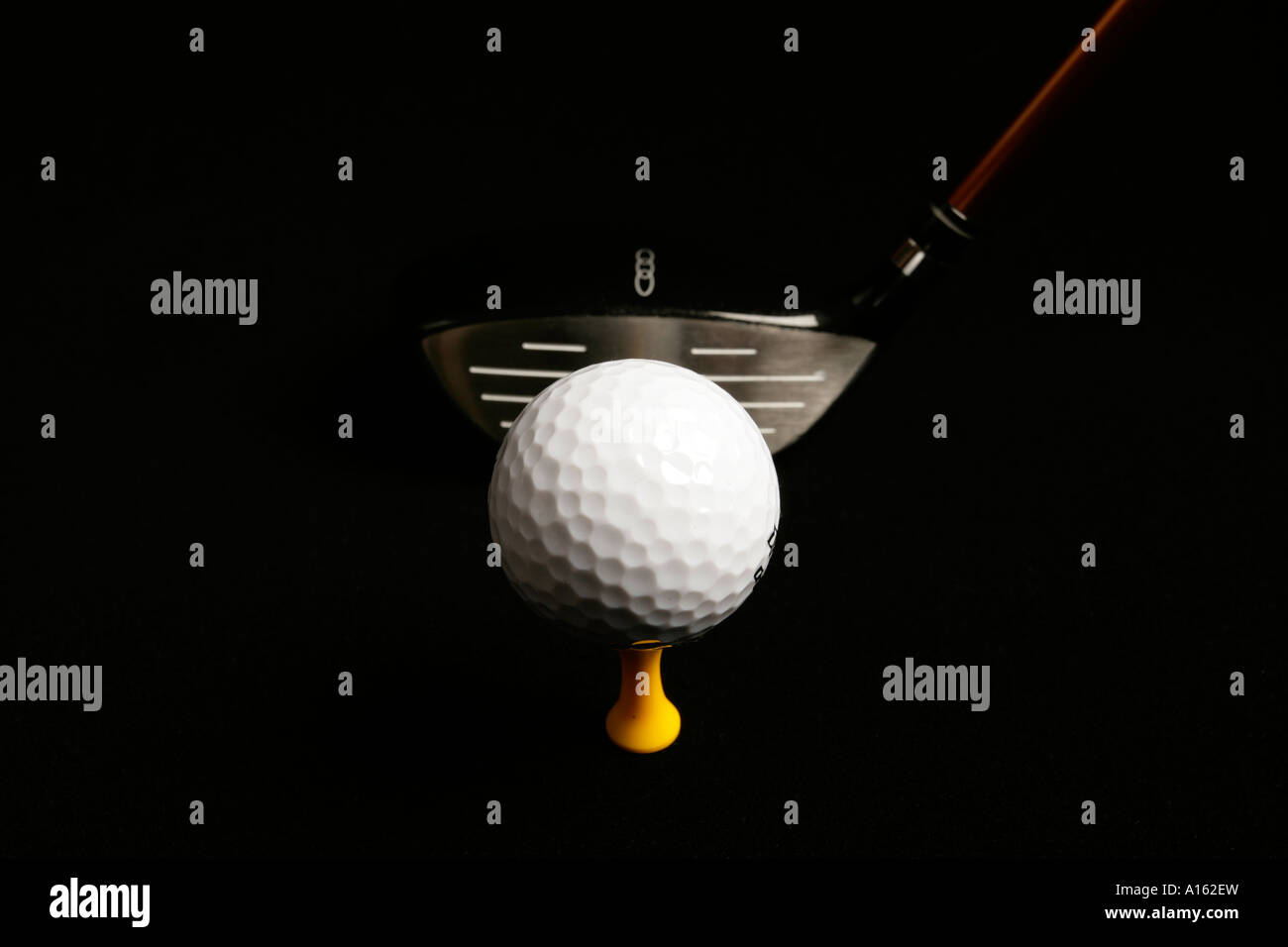 golf club and ball wood driver Stock Photo - Alamy