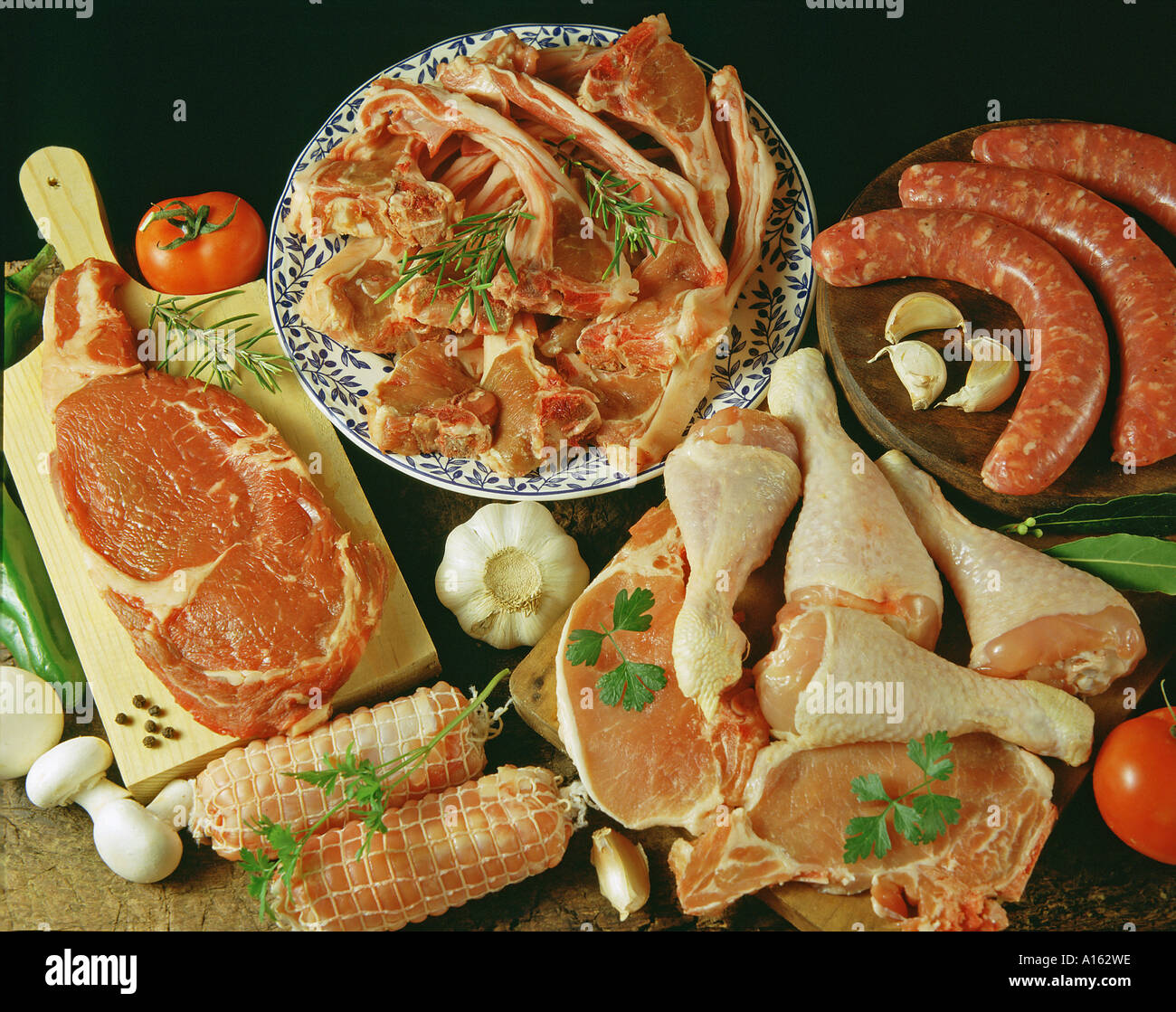Meat still life Stock Photo - Alamy