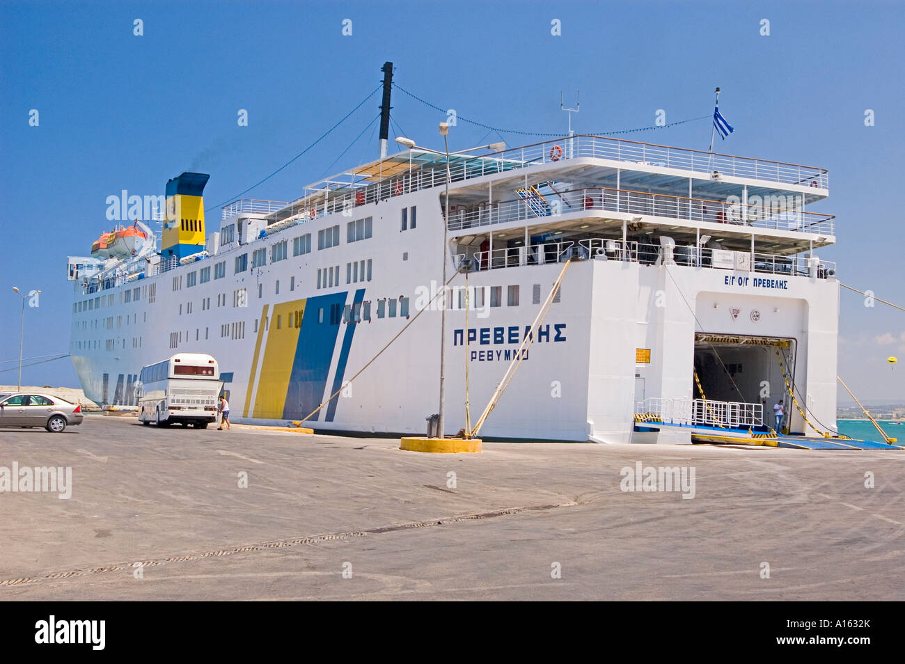 Ferryboat Chania Crete Greece Stock Photo - Alamy