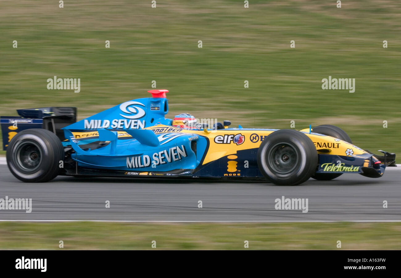 Formula 1 World Champion Fernando Alonso from Spain in his Renault ...