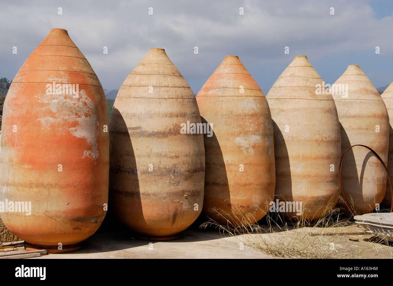 "Terracotta cisterns or vats Stock Photo - Alamy