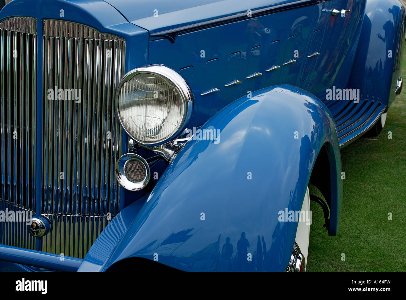 "Packard Twelve ^1930s grille and hood Stock Photo - Alamy