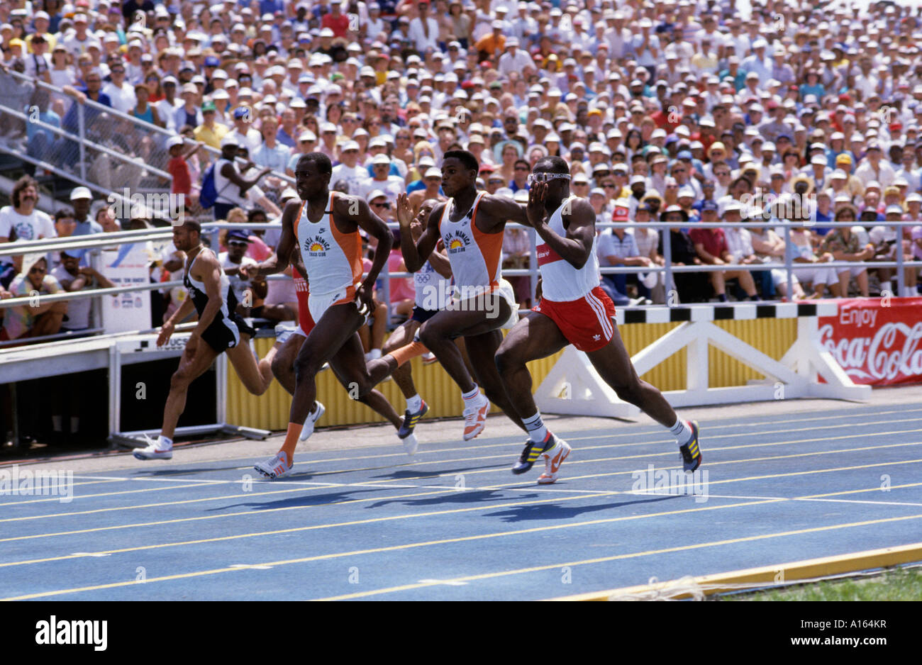 Digital stock image of male athletes competing in track meet Stock ...