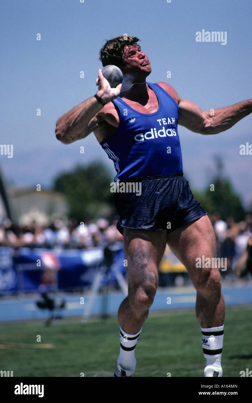 Digital stock image of male athlete competing in track meet Stock Photo ...