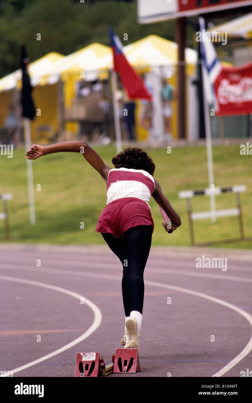 Digital stock image of female athlete competing in track meet Stock ...