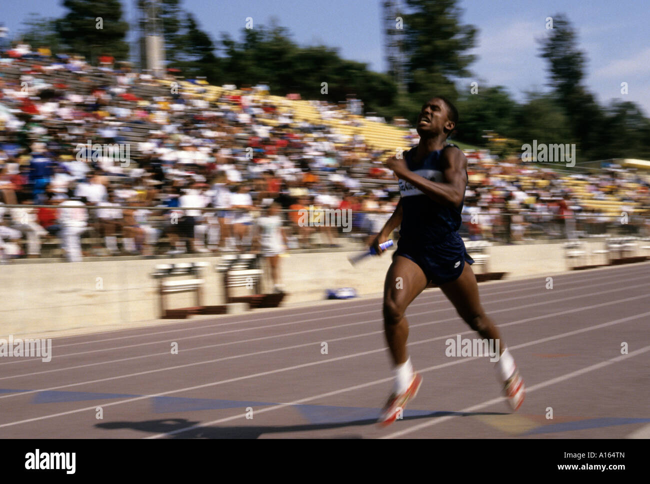 Digital stock image of male athlete competing in track meet Stock Photo ...
