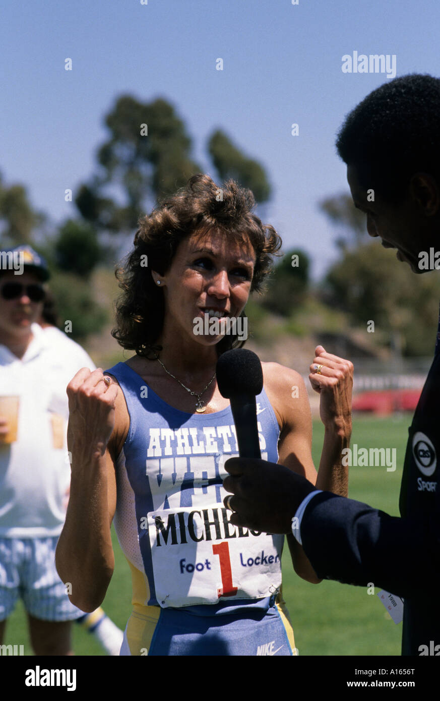 Digital stock image of Mary Decker Slaney running in track meet Stock ...