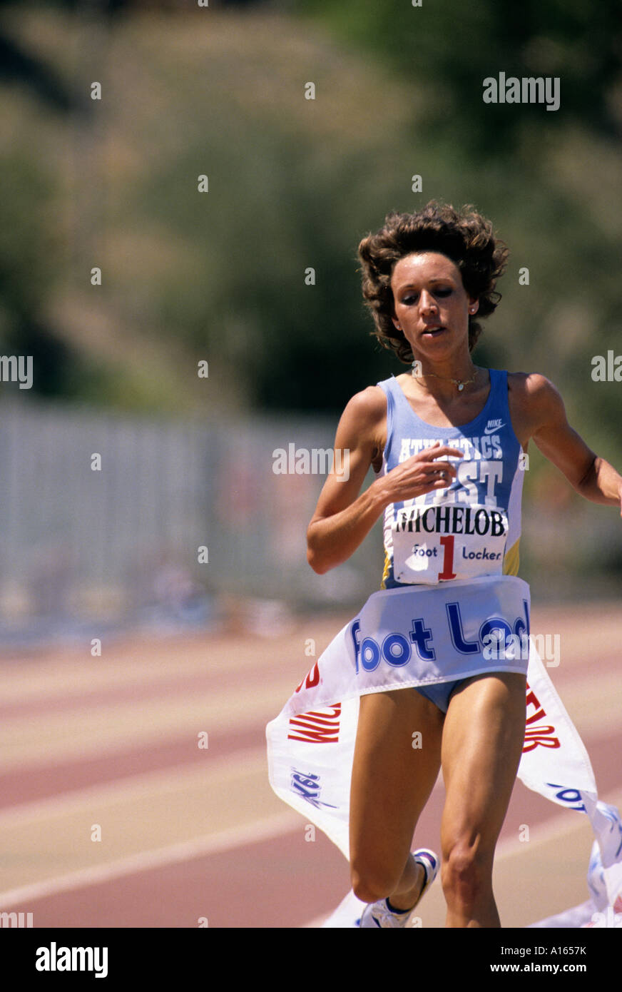 Digital stock image of Mary Decker Slaney running in track meet Stock ...